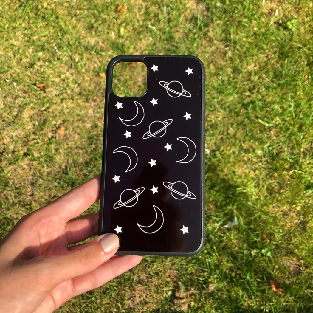 Black Space Phone Case - Available for iPhone and Android – ByZoeCharlotte